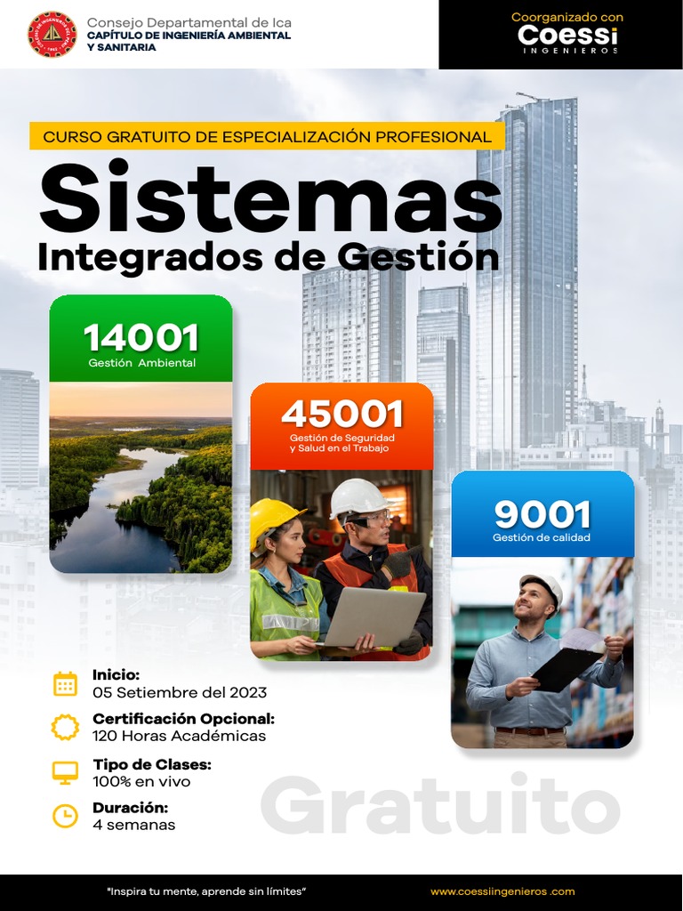 Brochure-Sistemas Integrados de Gestión | PDF | Ingeniería Ambiental | Saneamiento