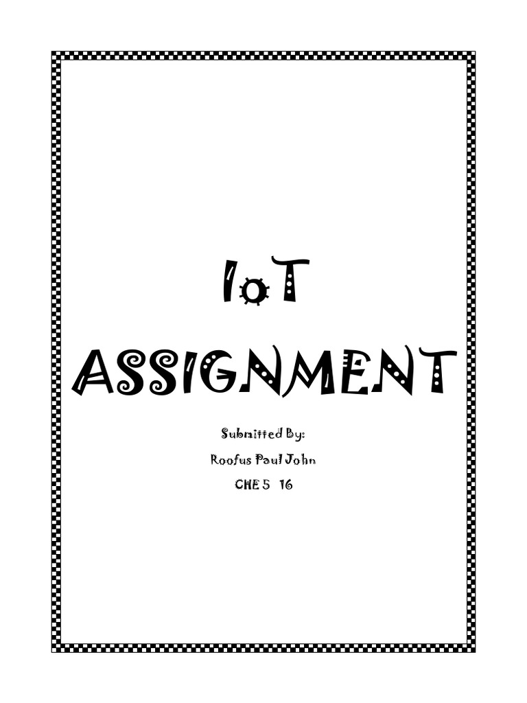 IoT Assignment Final1 | PDF