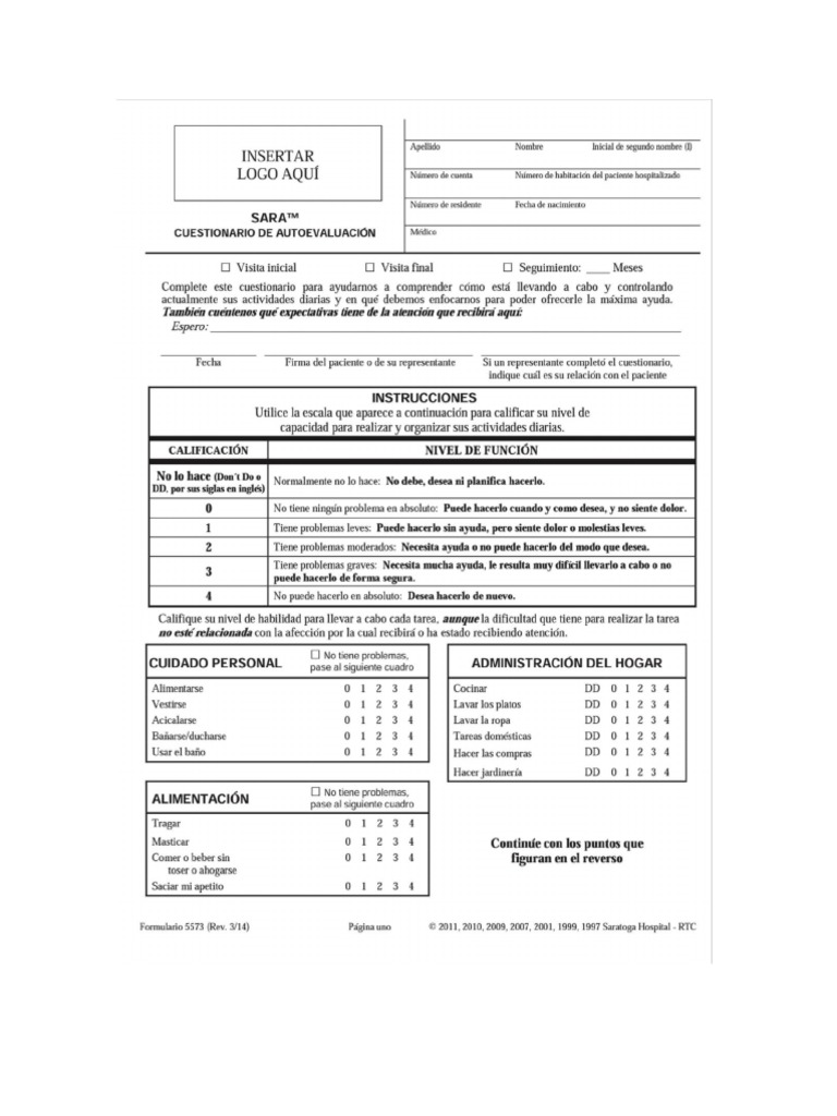 Evaluacion Sara | PDF