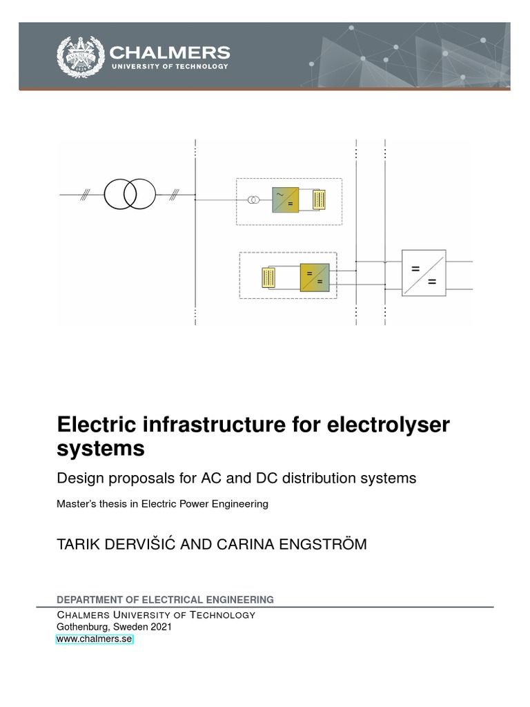 Dervisic - Engström - Electric Infrastructure For Electrolyser Systems ...