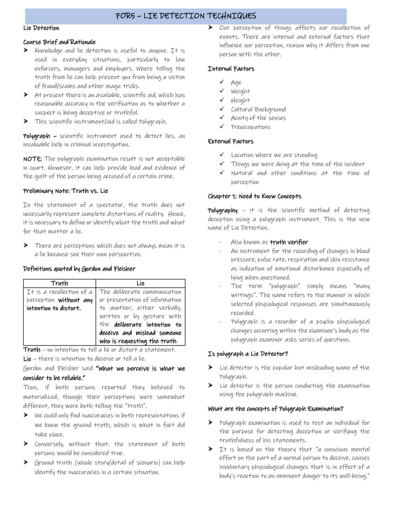 FOR5 | PDF | Polygraph | Autonomic Nervous System