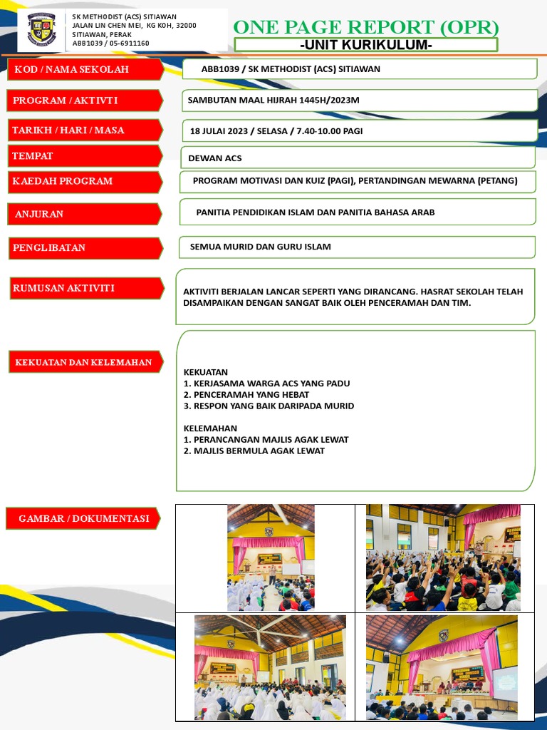 Opr Unit Kurikulum Maal Hijrah | PDF