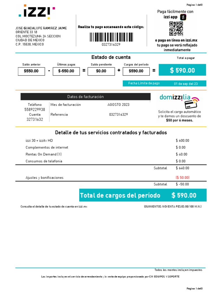 Recibo de Telefono | PDF