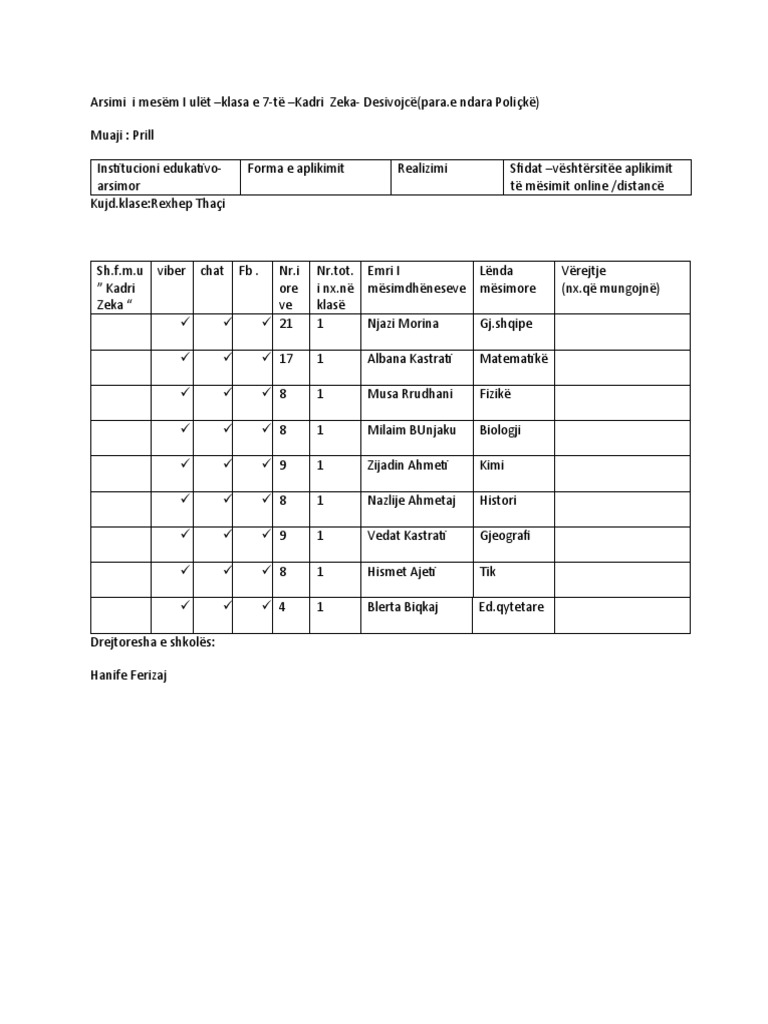 Arsimi I Mesëm I Ulët | PDF