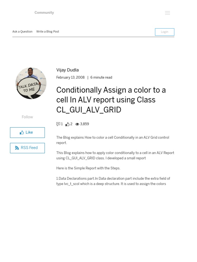 Conditionally Assign a color to a cell In ALV report using Class CL_GUI_ALV_GRID _ SAP Blogs ...