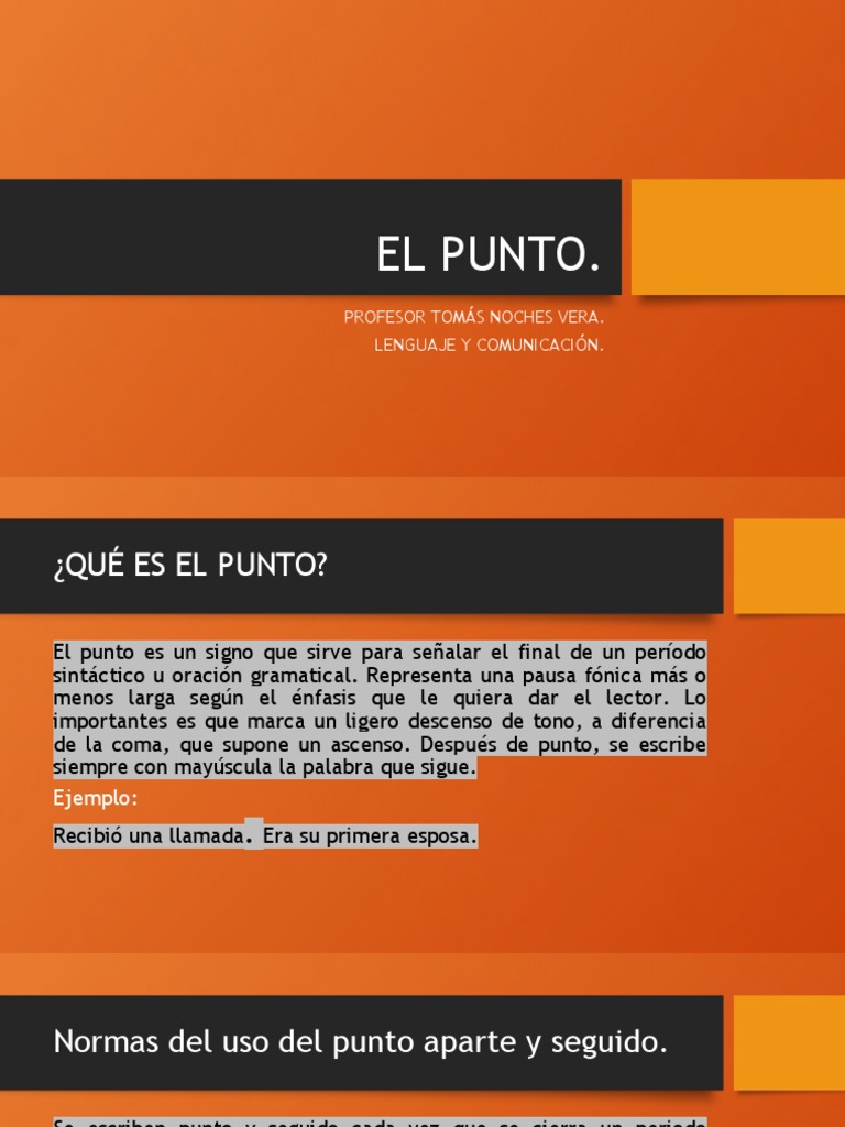 El Punto Aparte y Seguido | PDF