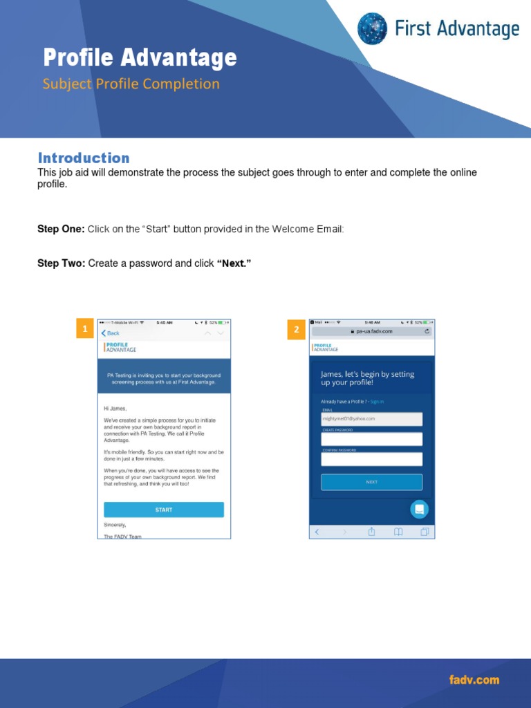 Complete Your Online Profile Guide | PDF | Password | Software