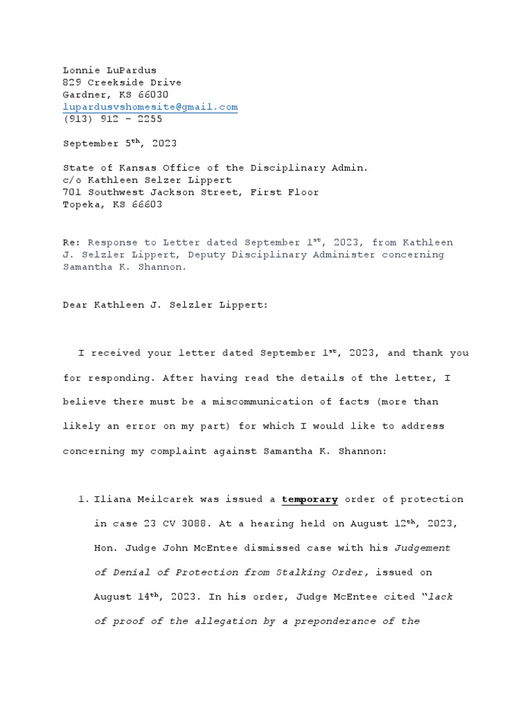 Complaint Against ADA Shannon | PDF | Complaint | Common Law