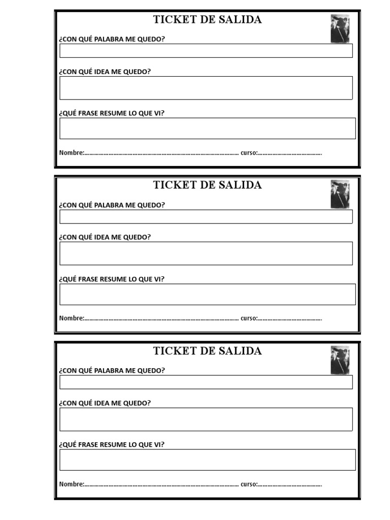 Ticket de Salida | PDF