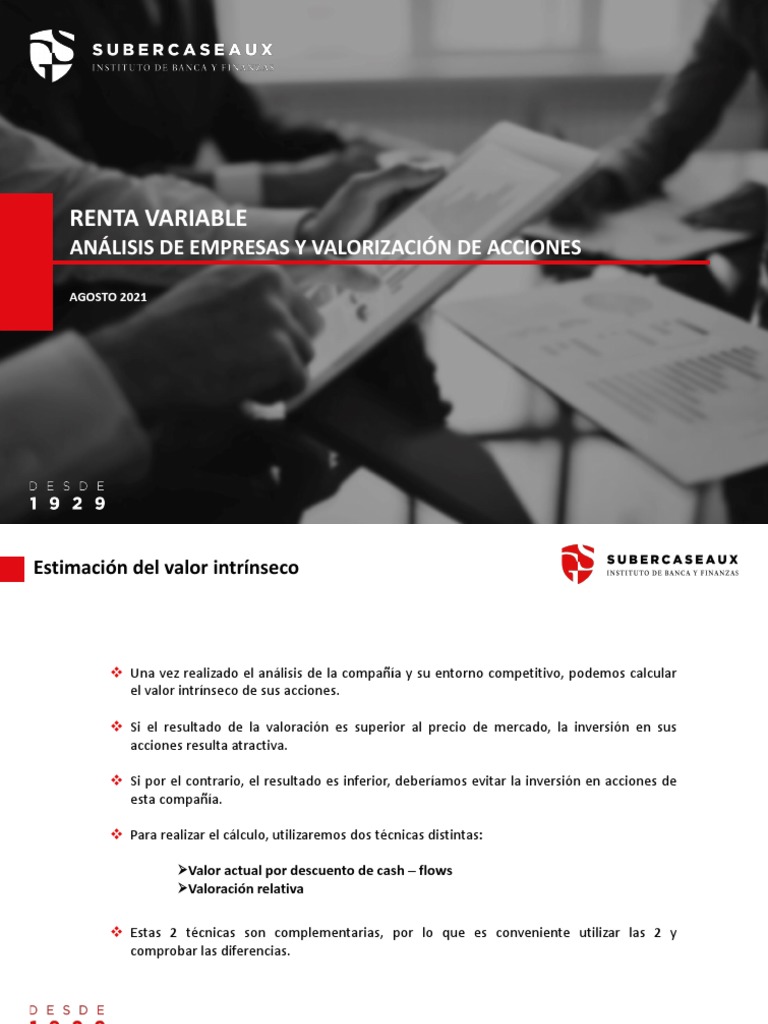 Apunte 5 Instrumentos de Renta Variable | PDF | Compartir (Finanzas) | Mercado (economía)