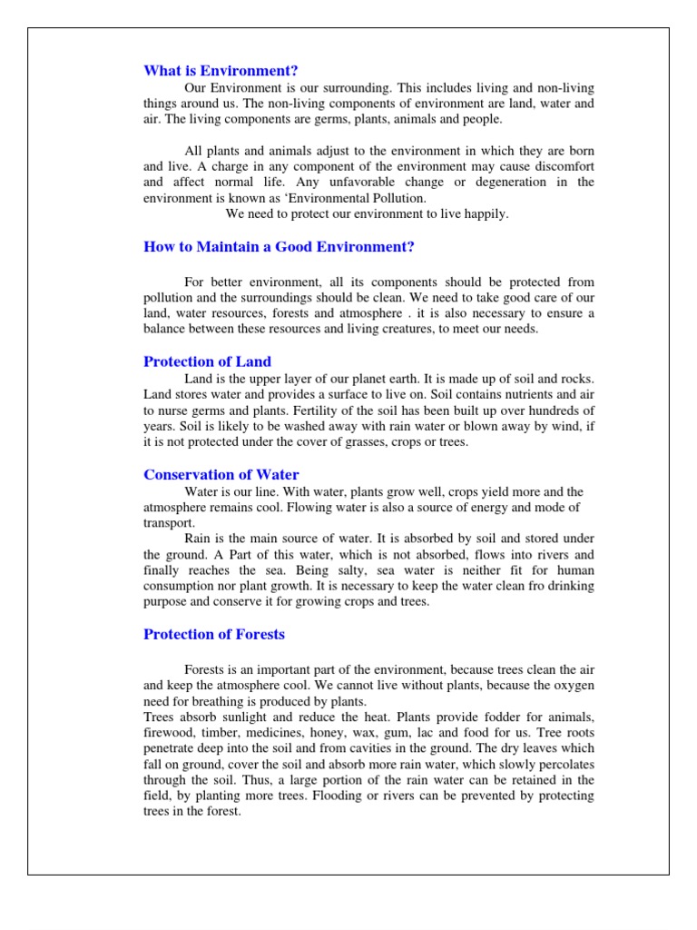 Protect Our Environment | PDF | Business