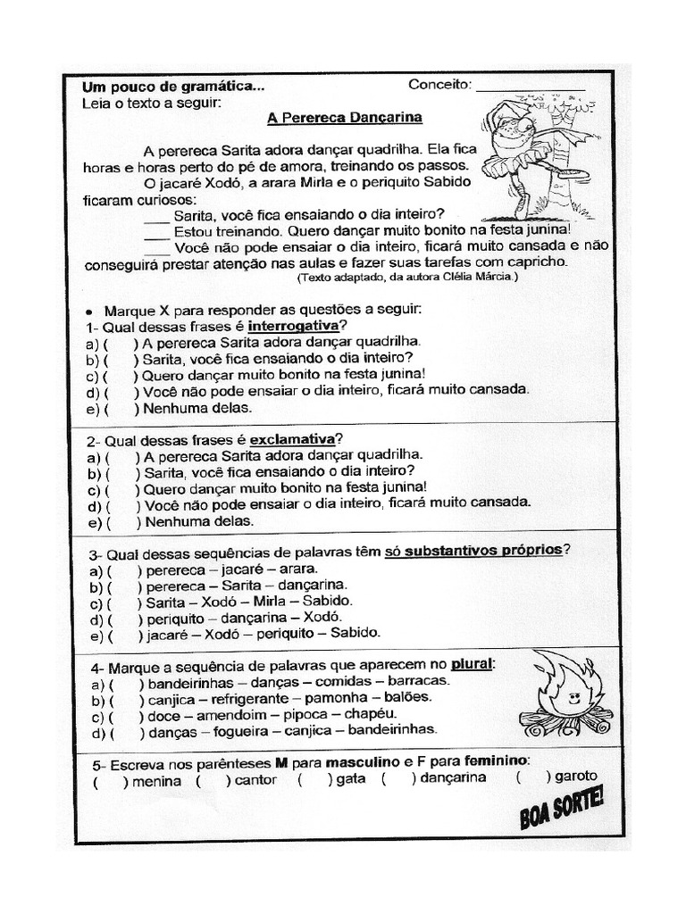 Atividades de Português | PDF