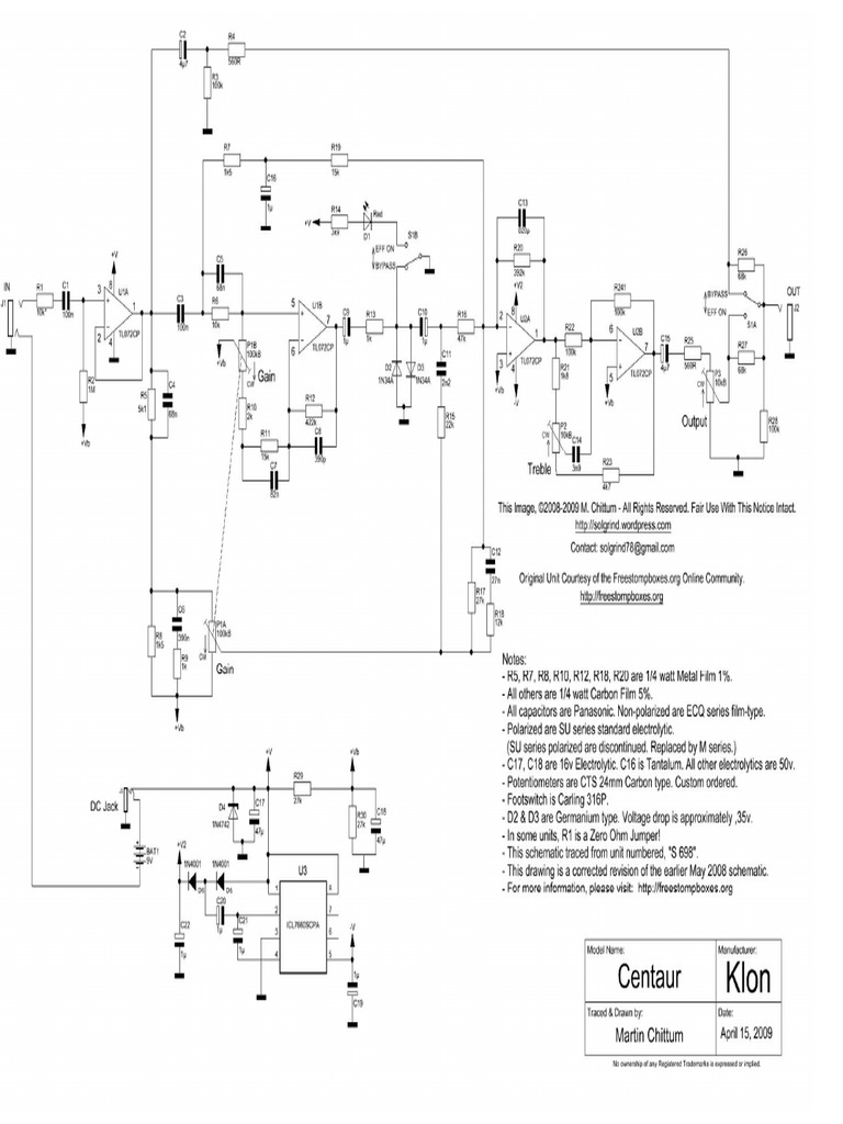 Klon-Centaur-Schematic TBP | PDF