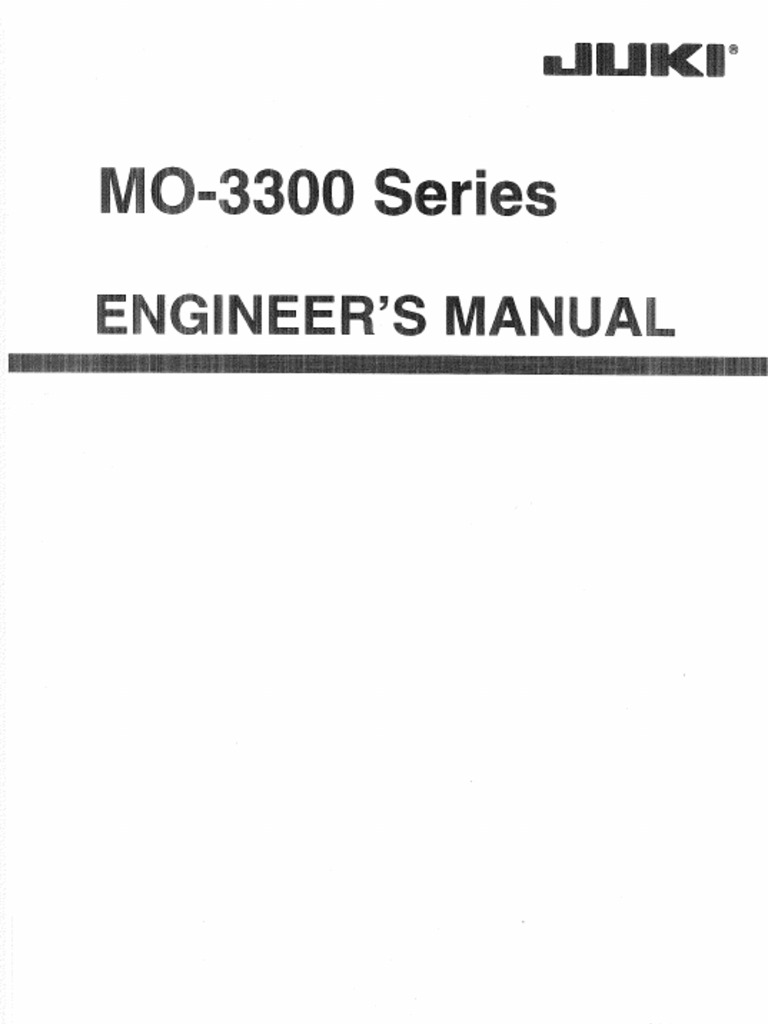 MO-3300 Engineer Manual | PDF