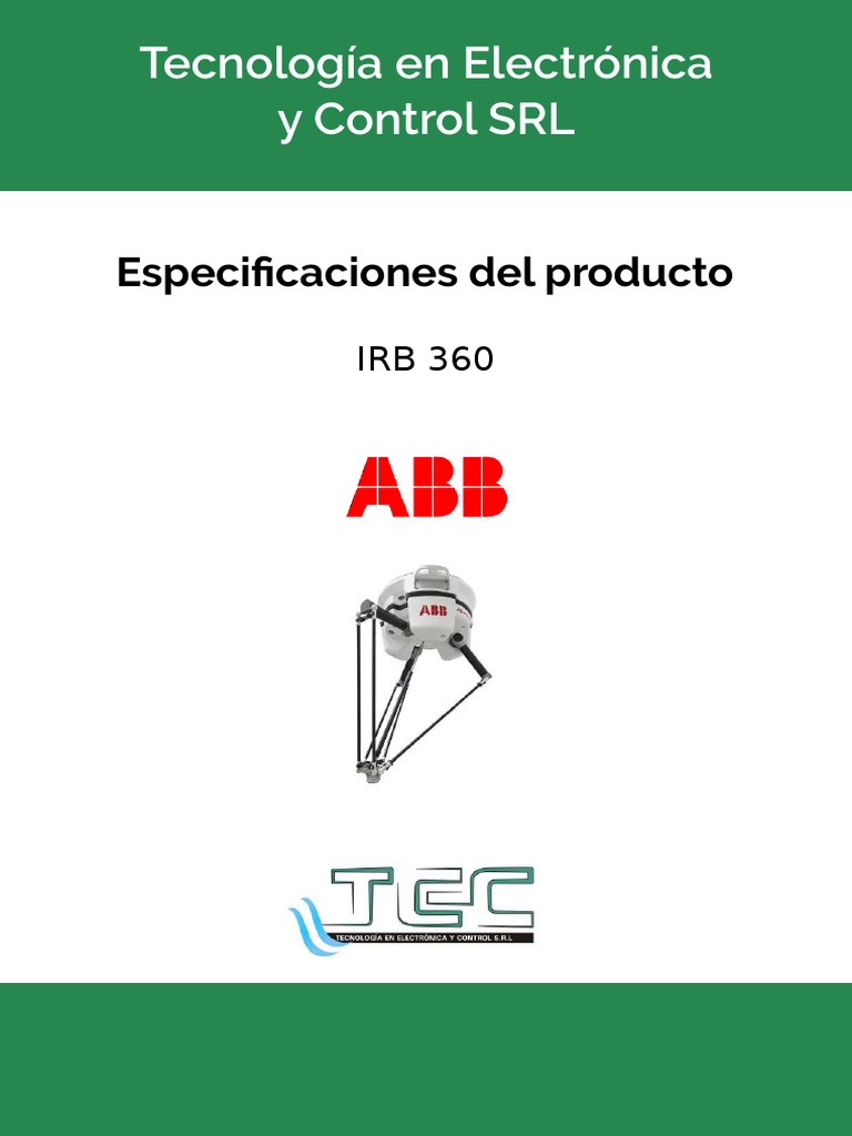 Ficha Irb 360 | PDF | Software | Robot