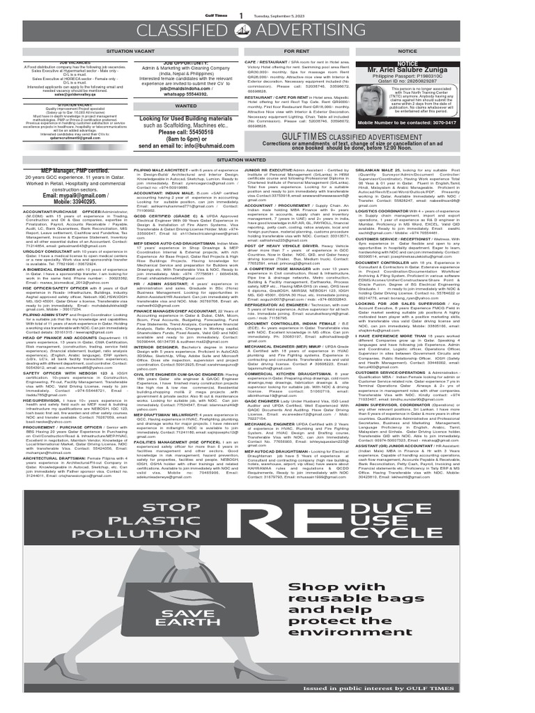 Classified | PDF | Car Rental | Qatar