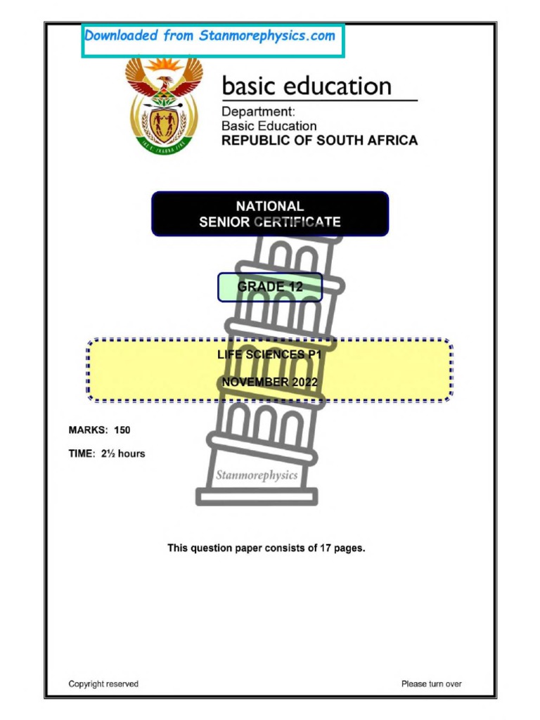 NSC Life Sciences Grade 12 November 2022 P1 and Memo | PDF
