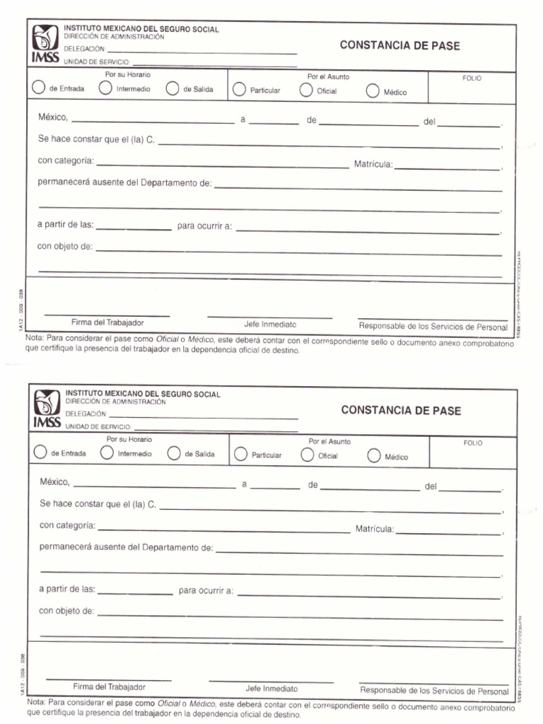 Formato de Pases | PDF