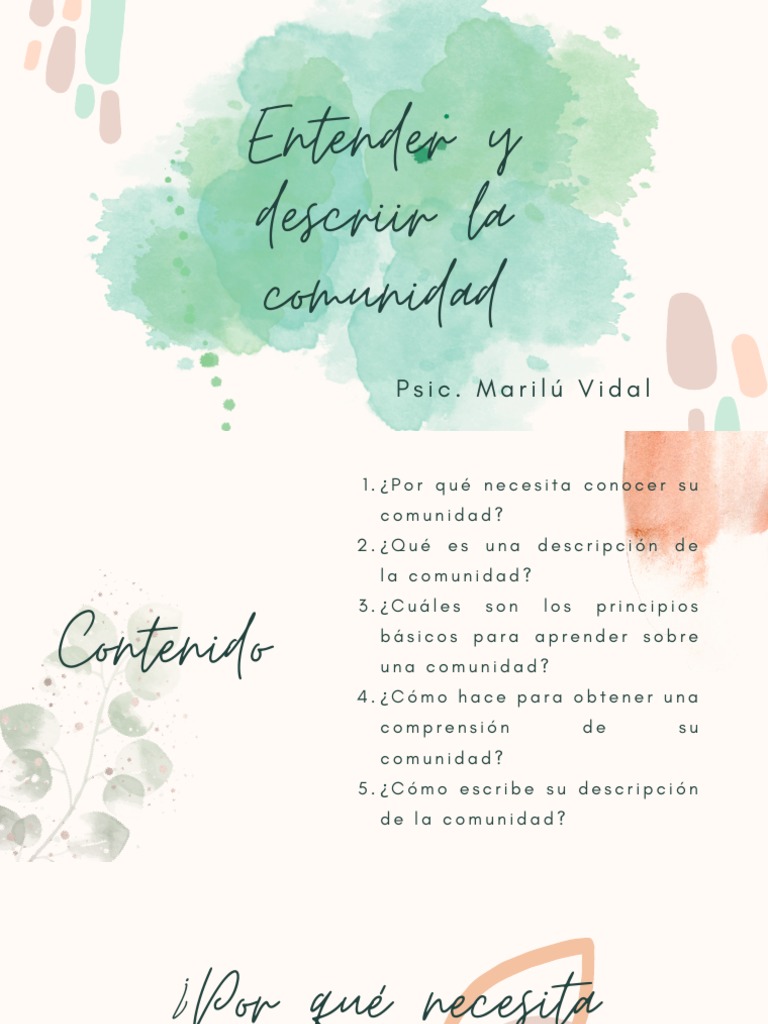 Entender y Describir La Comunidad | PDF | Información | Periódicos