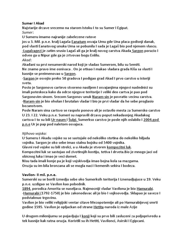 Istorija, Stari Istok | PDF