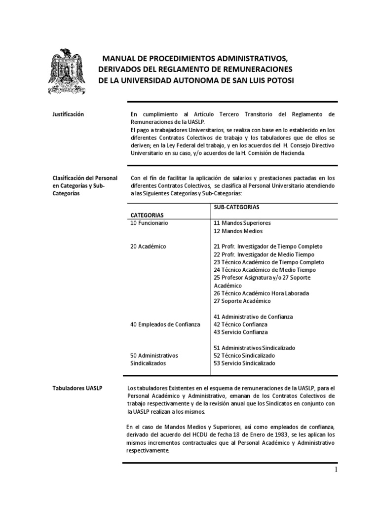 Manual de Procedimientos Administrativos Remuneraciones | PDF | Salario | Relaciones laborales