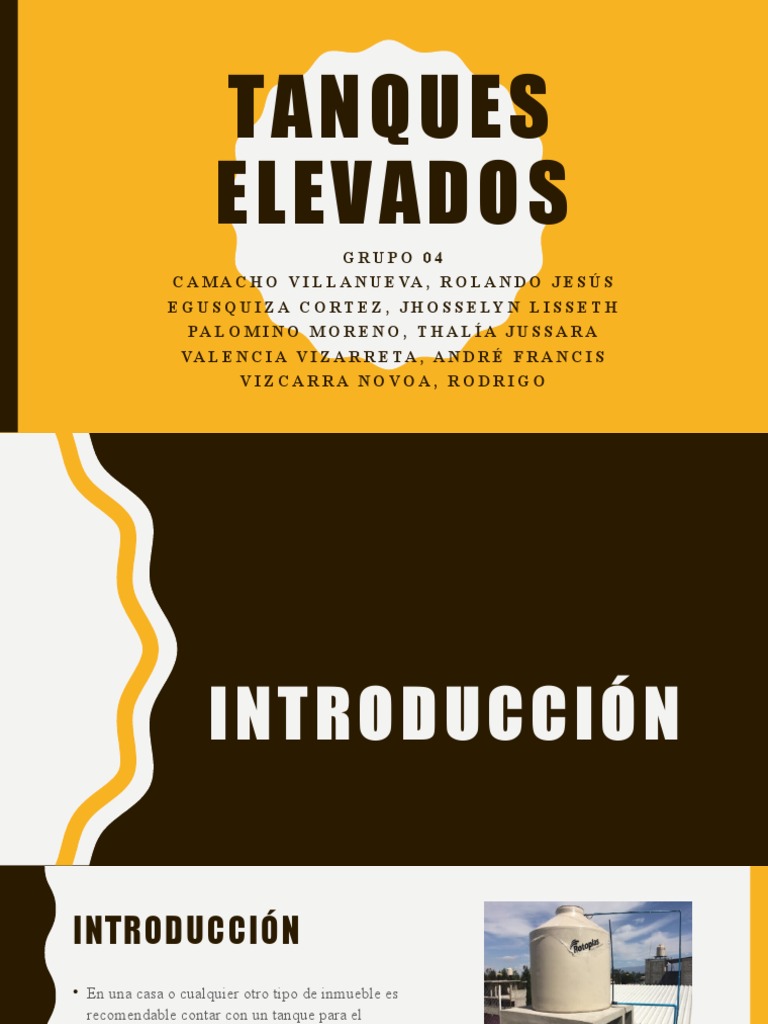 Tanque Elevado - Iiss - Grupo 4 | PDF | Agua | Tanques