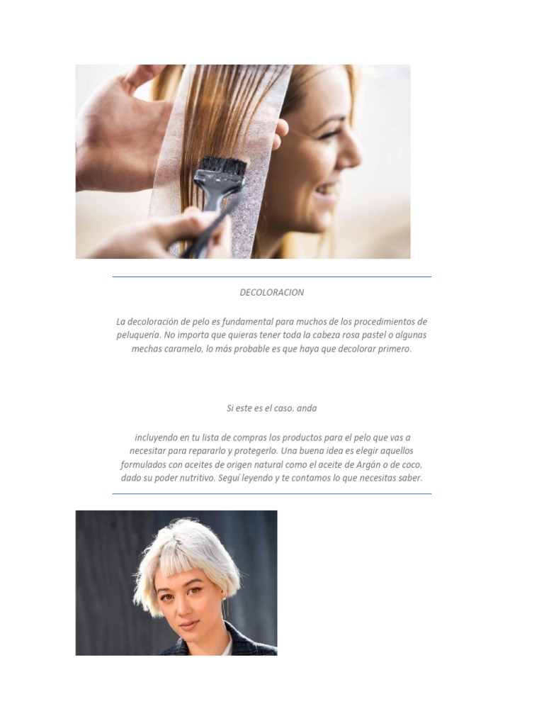 Guía Completa para Decolorar el Pelo | PDF | Pelo | Color