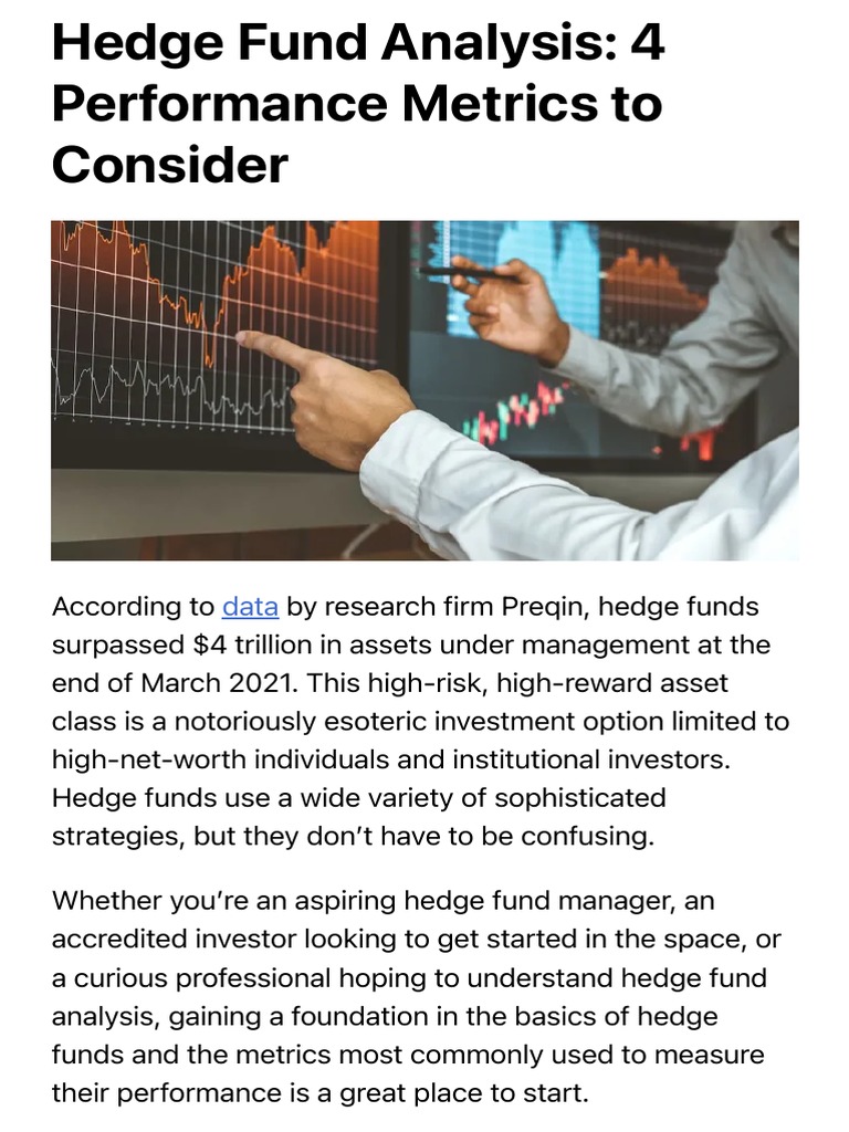 Hedge Fund Performance Metrics Explained | PDF | Beta (Finance ...
