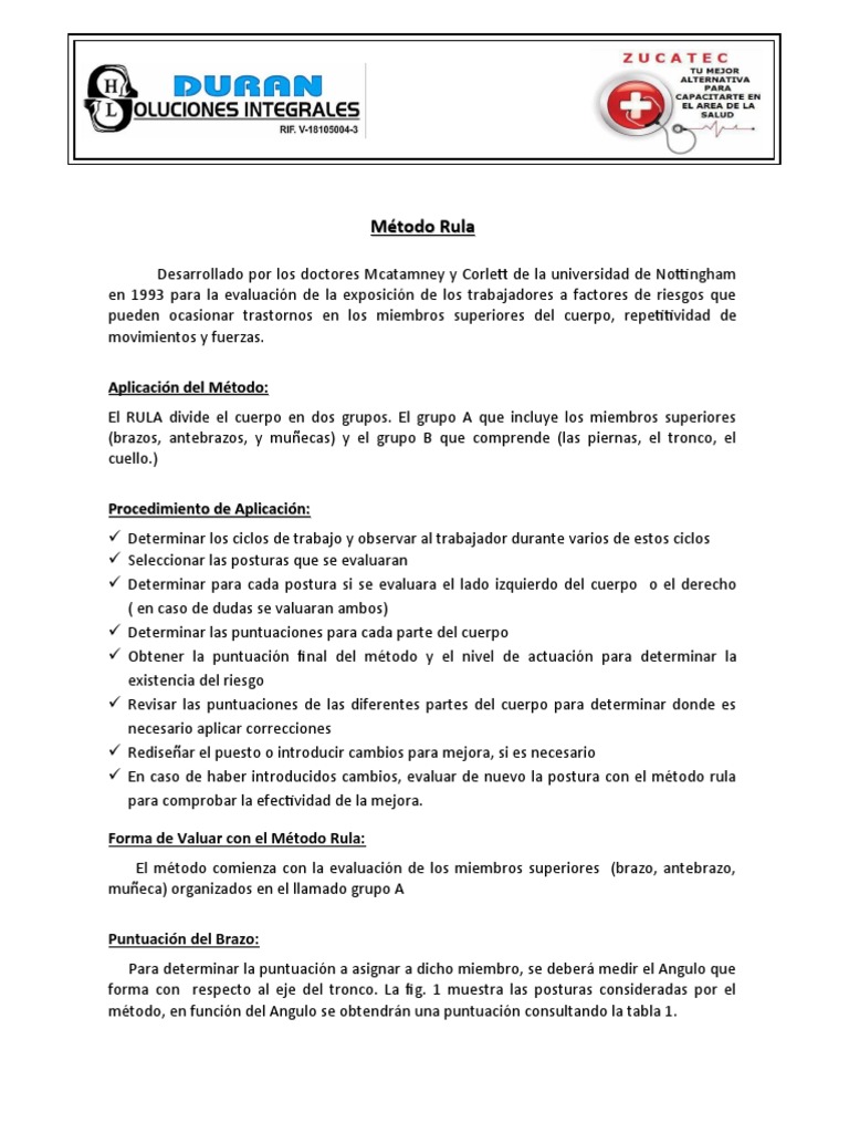 Guia Metodo Rula | PDF