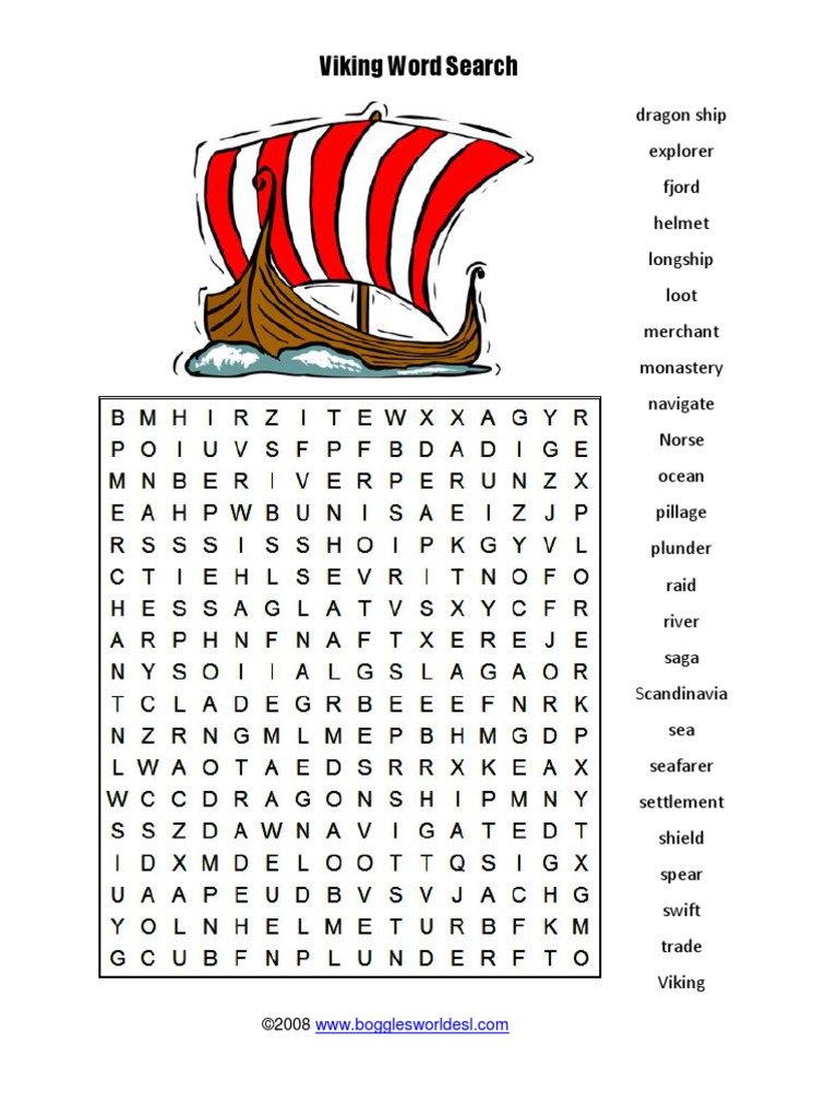 Viking Word Search | PDF