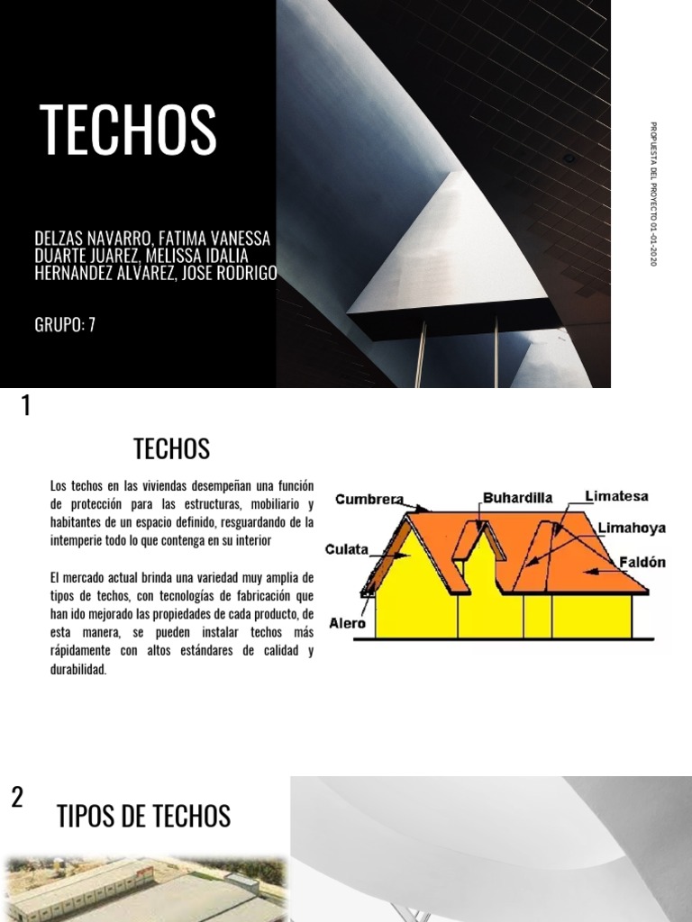 Tipos y Estructura de Techos en Construcción | PDF | Techo | Materiales