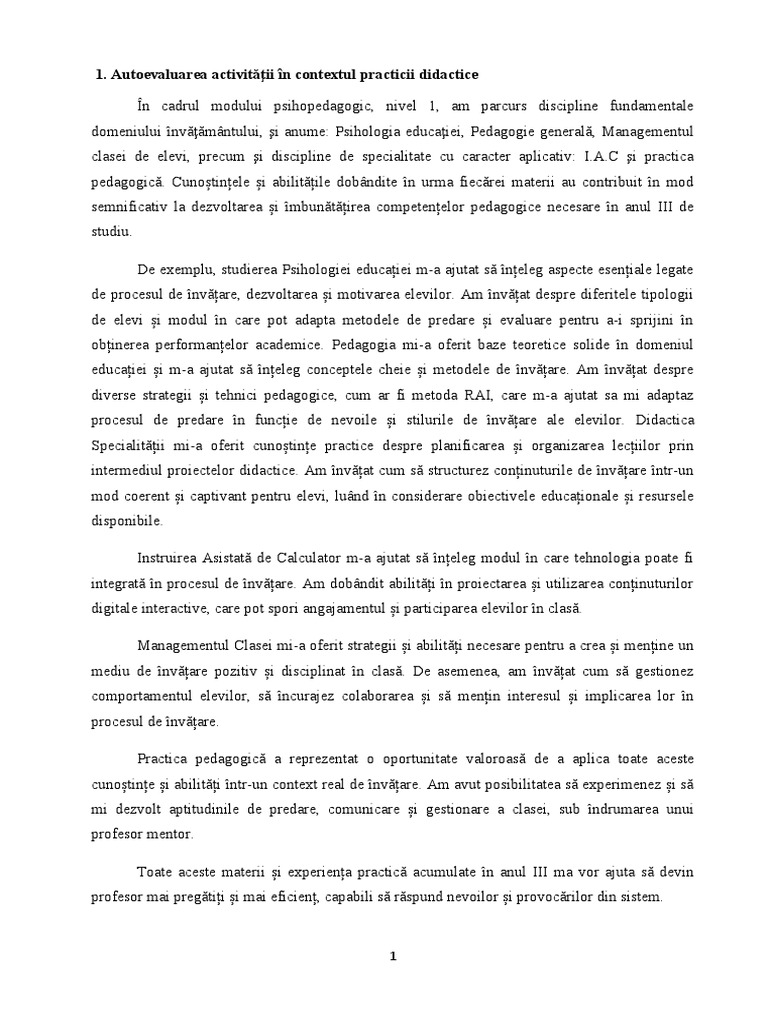 Portofoliu-Modul Psihopedagogic | PDF