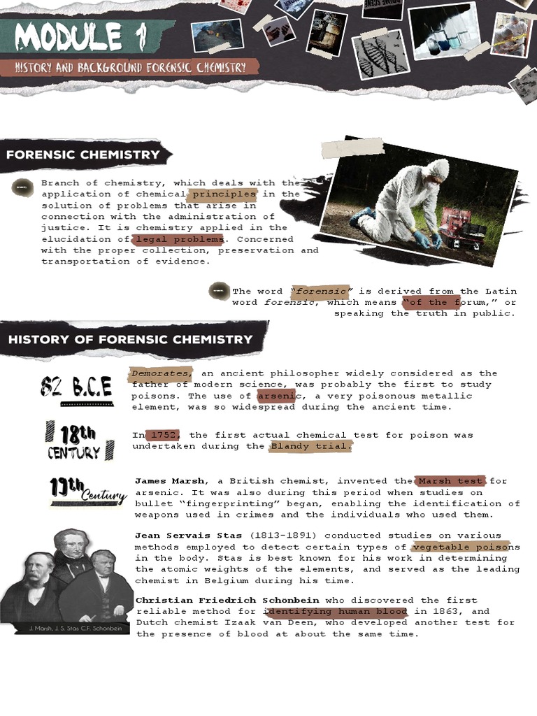 Module 1 History and Background of Forensisc Chemistry (Final) | PDF | Forensic Science | Witness