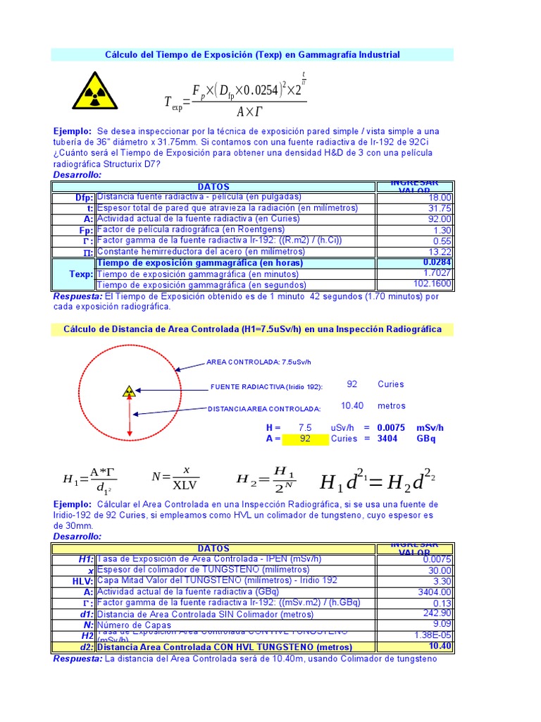 Area Controlada en Gammagrafia - HLV Tungsteno | PDF | Desintegración ...