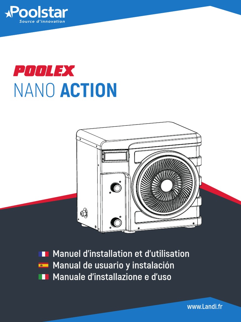 Manual Nano Action 2021 FR ES IT | PDF | Pompe à chaleur | Piscine