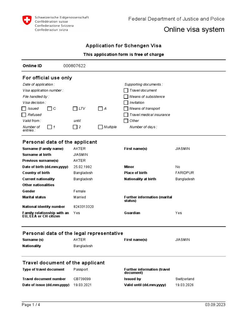 Application | PDF | Travel Visa | Government And Personhood