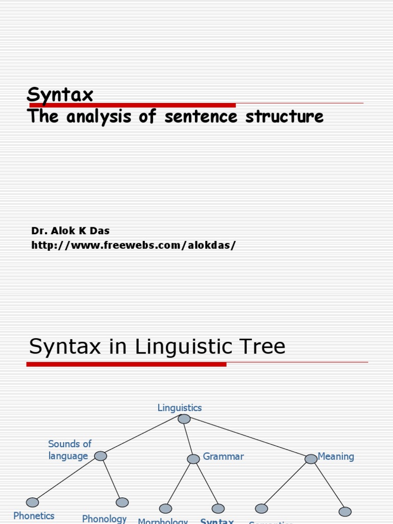 Syntax Das | Download Free PDF | Syntax | Phrase