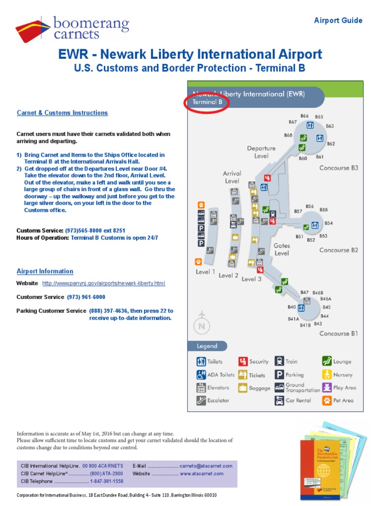 EWR Airport Map TB - US Version 2 | PDF | Computers