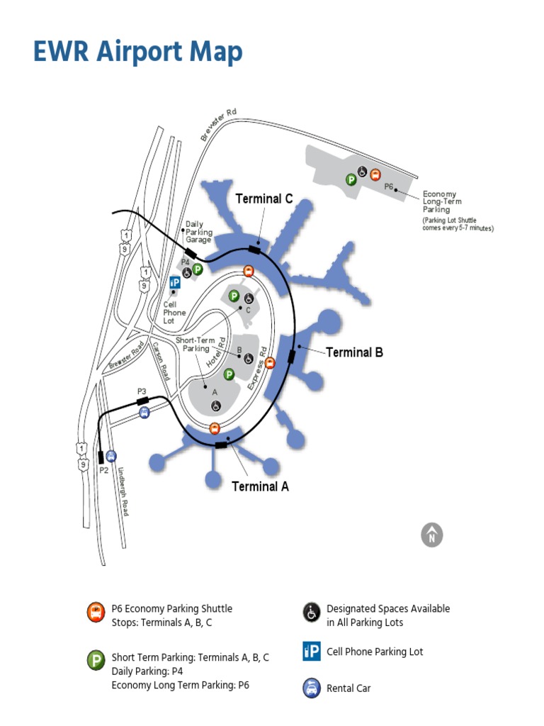 Ewr Airport Map | PDF | Transport