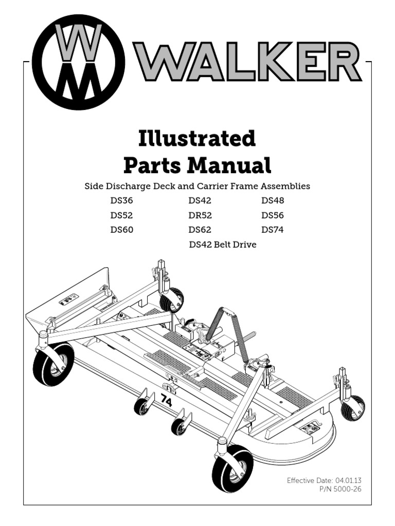Walker Mower Parts Manual Overview | PDF | Screw | Mechanical Engineering