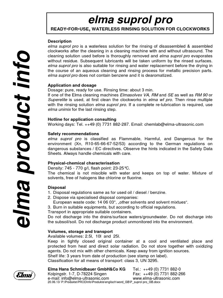 6292 - P - Suprol Pro - GB2 | PDF | Water | Solvent