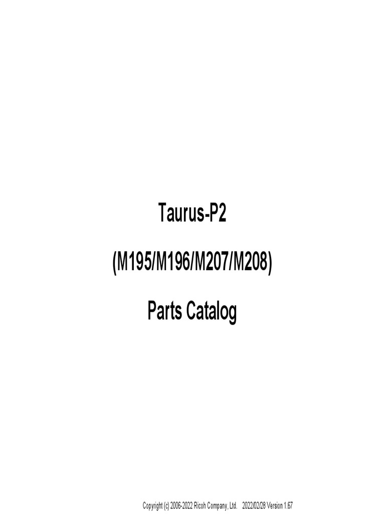 Parts Catalog M195-M196-M207-M208 | PDF | Equipment | Office Work