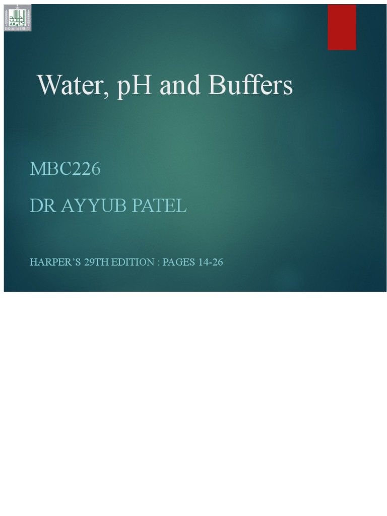 2 Water PH Buffers | PDF | Buffer Solution | Acid Dissociation Constant