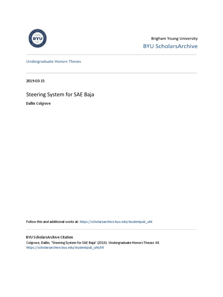 Steering System For SAE Bajaa | PDF | Steering | Force