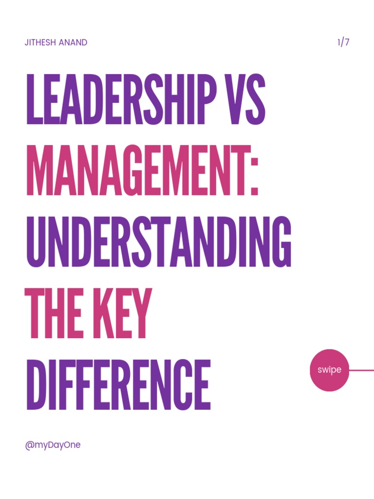 Leadership VS Management | PDF | Leadership | Goal