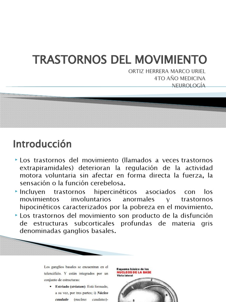 Trastronos Del Movimiento | PDF | Ganglios basales | Sistema nervioso
