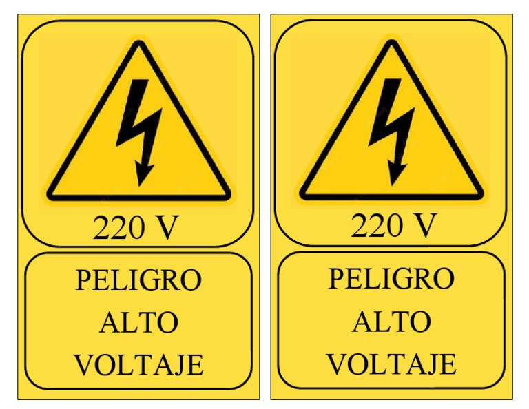Peligro Alto Voltaje 220V | PDF
