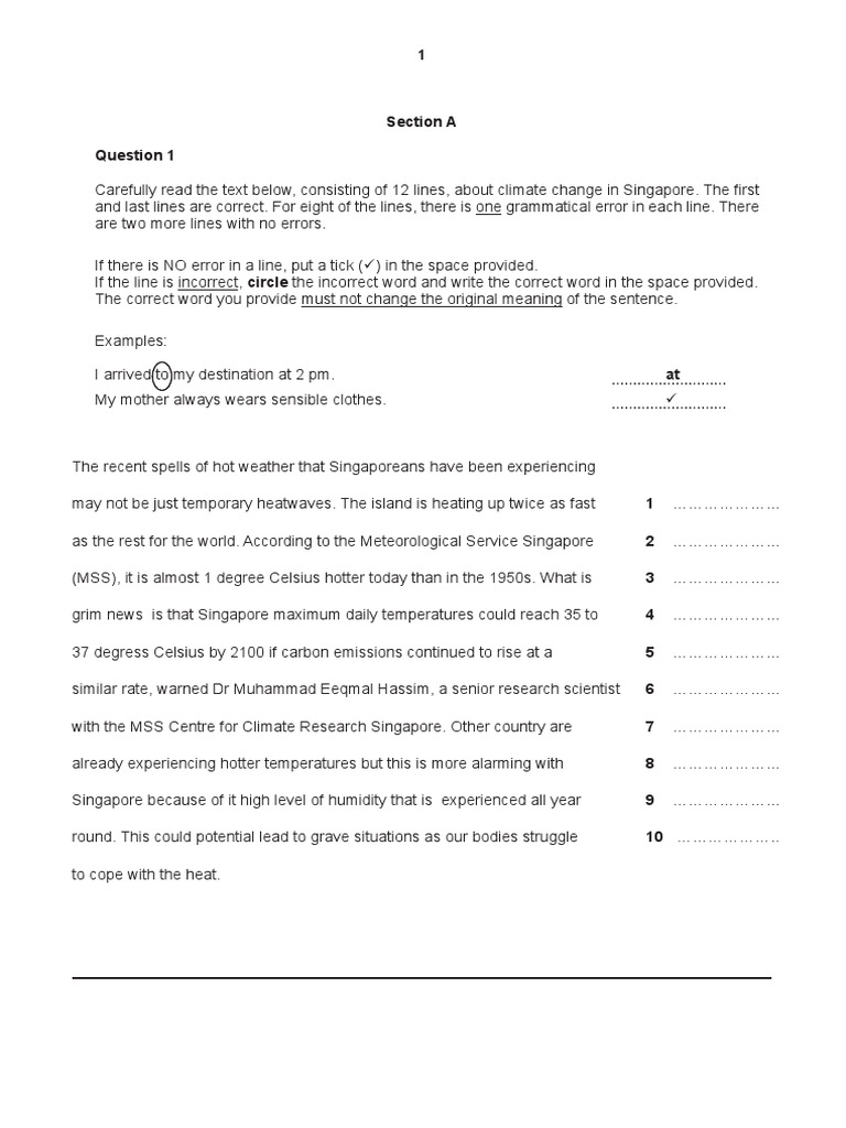 English SA1 Zhenghua Secondary | PDF
