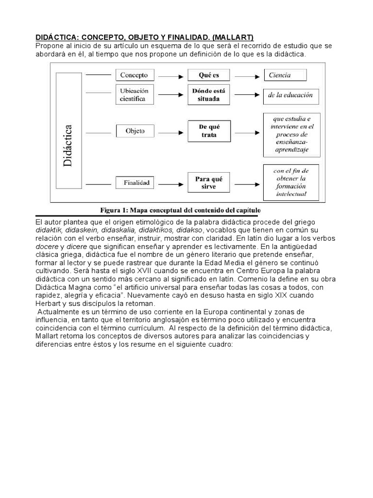 Concepto, objeto y finalidad | PDF | Enseñando | Aprendizaje