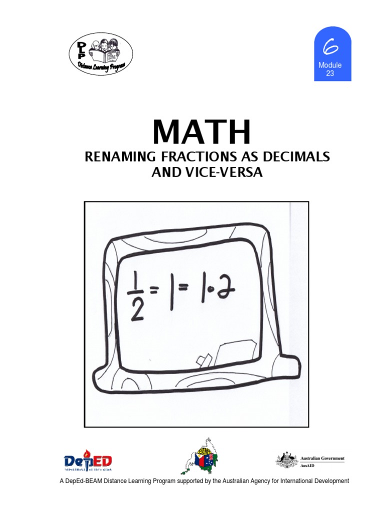 Math 6 DLP 23 - Renaming Fractions As Decimals and Vice-Versa | PDF ...